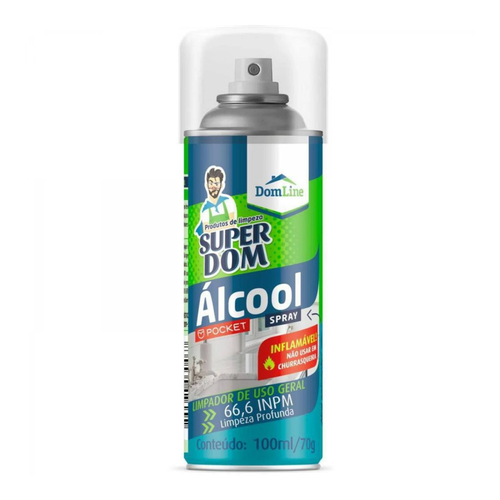 Álcool Aerossol Dom Line Super Dom 70% 100mL