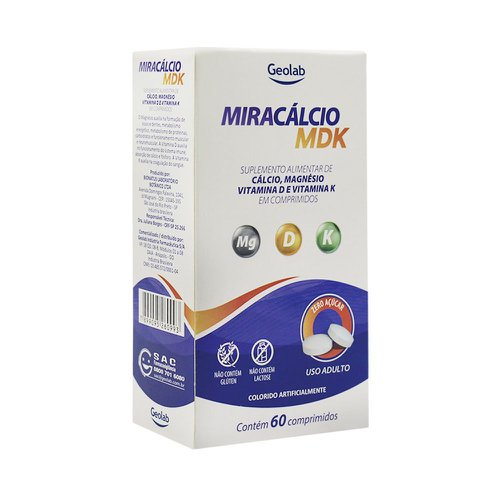 Miracalcio Mdk 60 Comprimidos Geolab | Farmácias Heroos