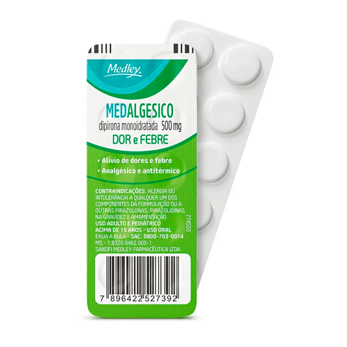 Medalgesico 500mg, blister com 10 comprimidos