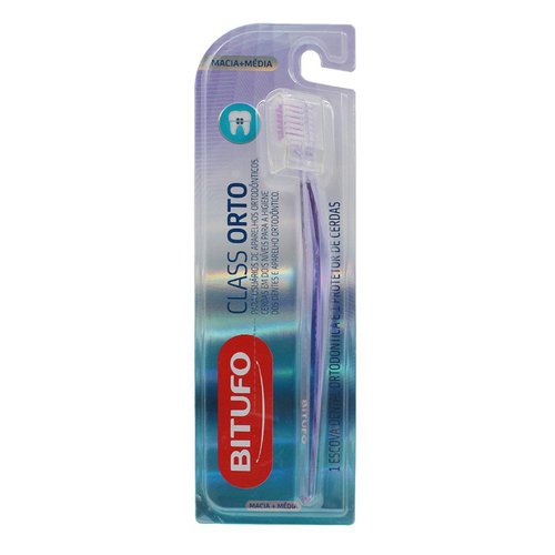 Escova de Dente Ortodontica Bitufo Class Orto Macia+Media com 1 unidade ... Escova de Dente Ortodontica Bitufo Class Orto Macia+Media com 1 unidade ...