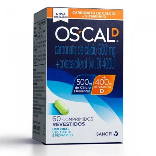 Os-cal D 500mg + 400 UI com 60 Comprimidos