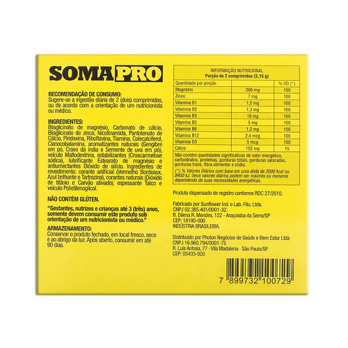 SOMA PRO IRIDIUM LABS COM 60 COMPRIMIDOS