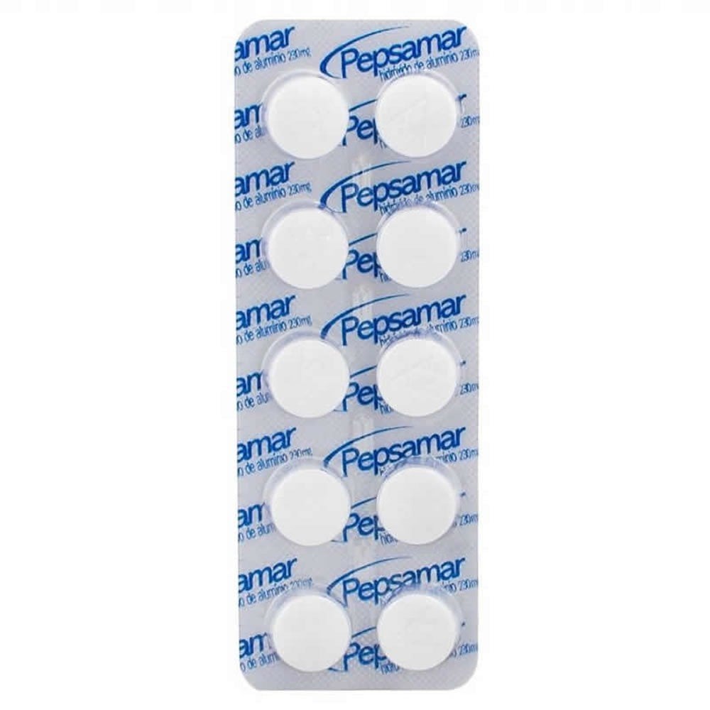 Pepsamar 230mg, caixa com 50 comprimidos mastigáveis