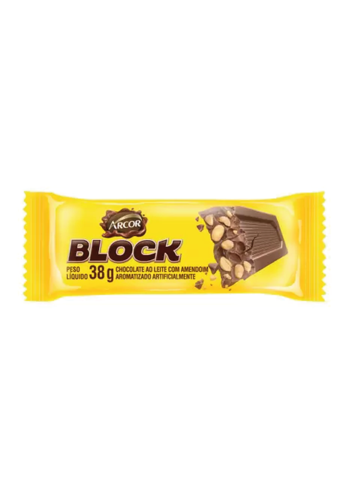 Chocolate Block Amendoin 38gr Arcor | Farma Ponte
