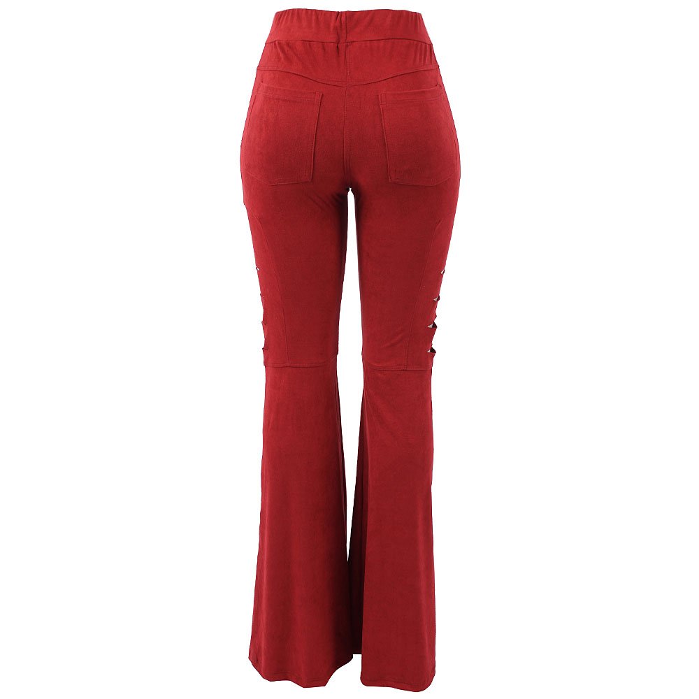 Calça Suede Flare Com Rasgos Laterais Feminina - Compre Agora - Feira ...