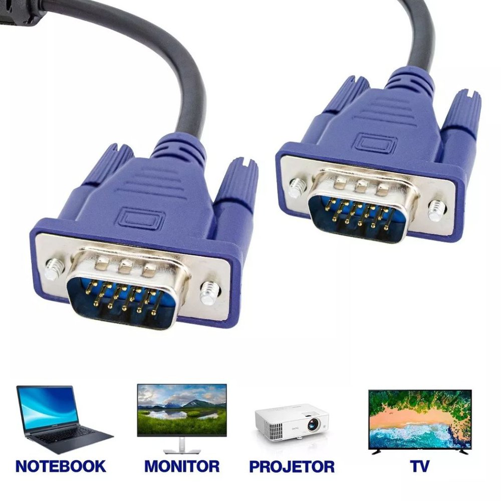 Cabo Vga X Vga Para Monitor 1,5 Metros Pronta Entrega | Feira da ... Cabo Vga X Vga Para Monitor 1,5 Metros Pronta Entrega | Feira da ...