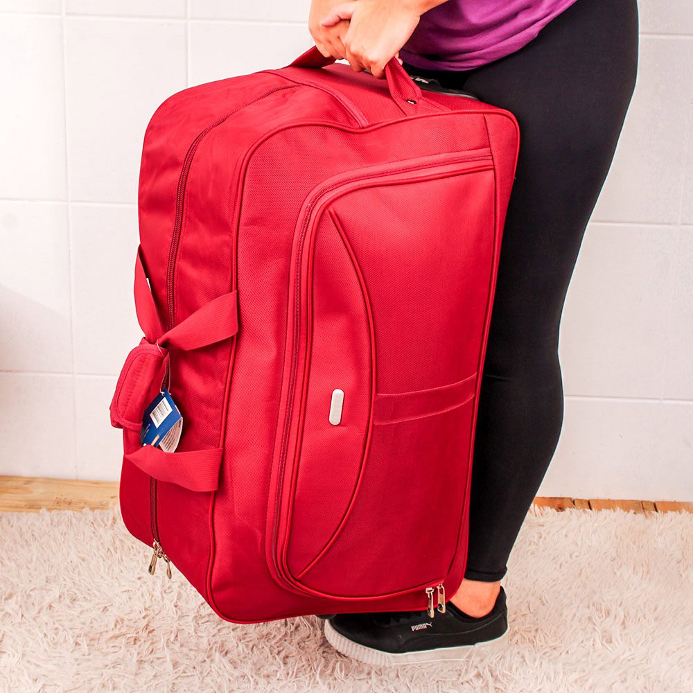 Bolsa Mala Viagem Unissex Grande Preta Tecido C/ Alça Rodinha - Compre ... Bolsa Mala Viagem Unissex Grande Preta Tecido C/ Alça Rodinha - Compre ...
