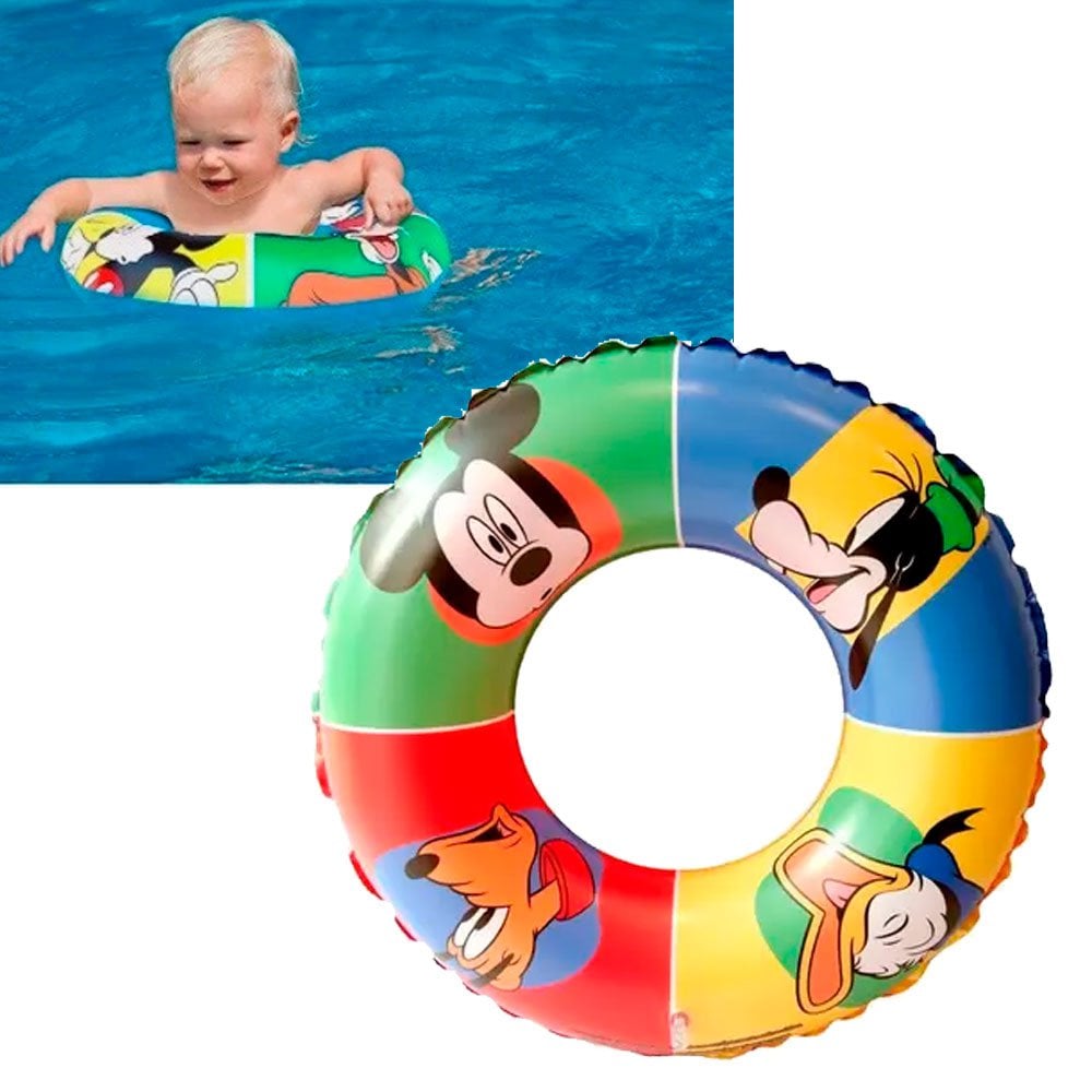 Boia Infantil Mickey Circular Inflável 56 cm - Feira da Madrugada SP