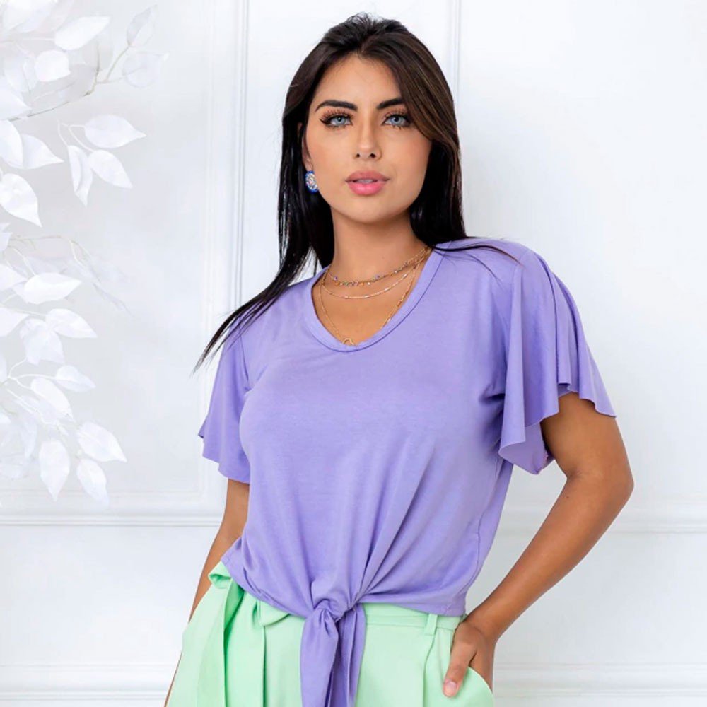 Cropped 2 Em 1 Blusa Feminina Com Amarração Manga Flare - Feira da ... Cropped 2 Em 1 Blusa Feminina Com Amarração Manga Flare - Feira da ...