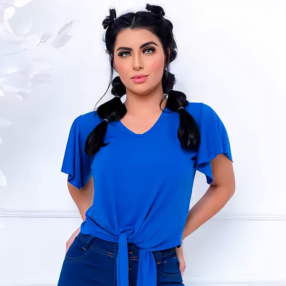 Cropped 2 Em 1 Blusa Feminina Com Amarração Manga Flare - Feira da ... Cropped 2 Em 1 Blusa Feminina Com Amarração Manga Flare - Feira da ...