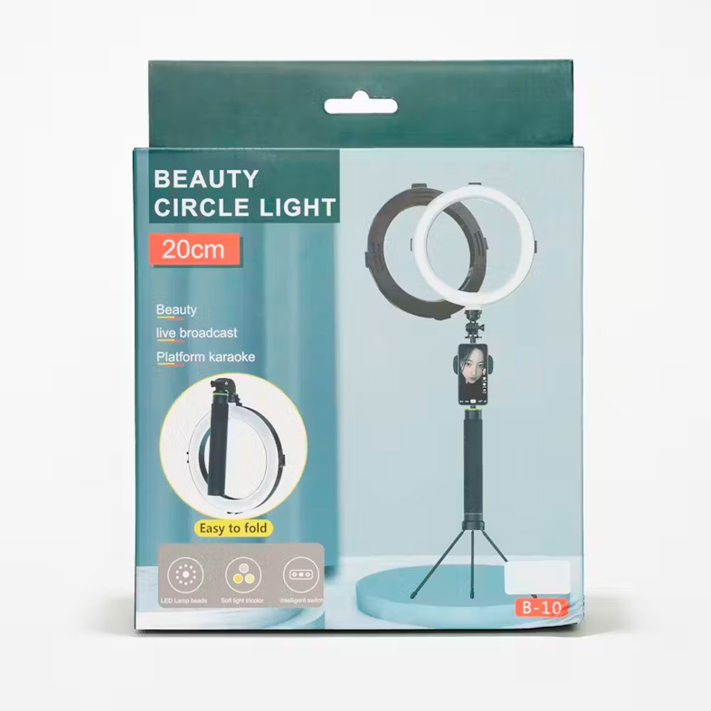 Ring Light Iluminador Com Tripé 8" Polegadas Suporte De Celular | - Feira da Madrugada SP