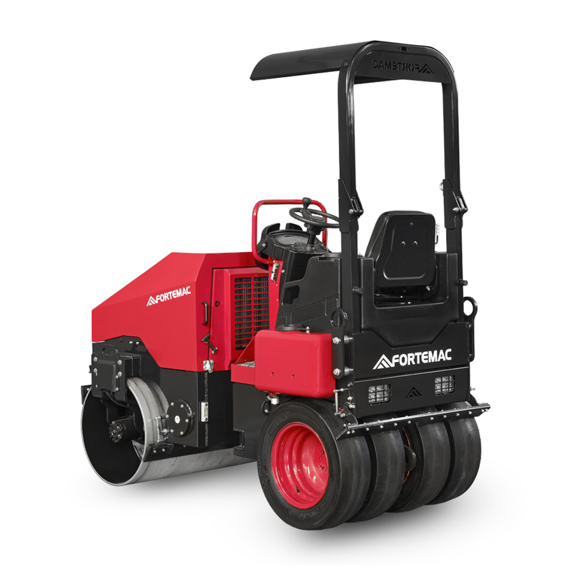 Rolo Compactador Combinado Vibratório de Asfalto 1830Kg 25HP Yanmar à ...