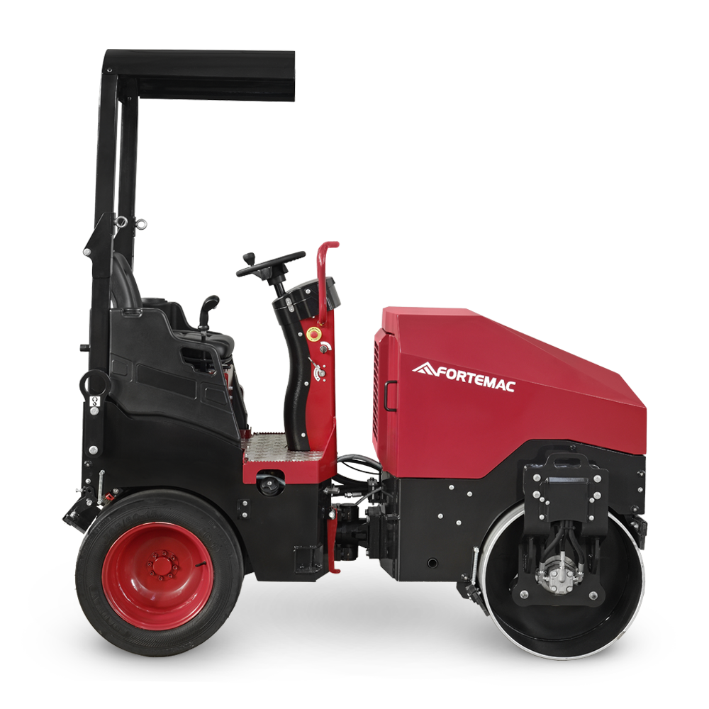 Rolo Compactador Combinado Vibratório de Asfalto 1830Kg 25HP Yanmar à ...