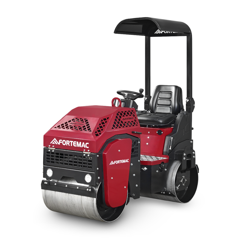 Rolo Compactador de Asfalto Liso Vibratório 1200Kg 8HP Fortemac à ...