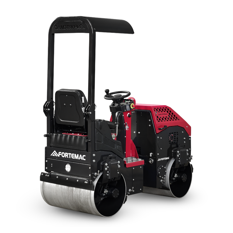 Rolo Compactador de Asfalto Liso Vibratório 1200Kg 8HP Fortemac à ...