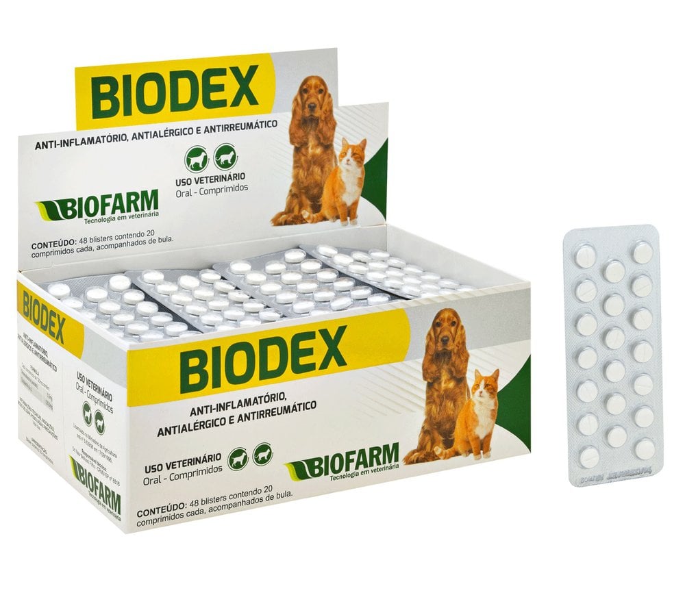 Biodex 48x20 comprimidos - Biofarm | Anti-inflamatório, antialérgico e ...