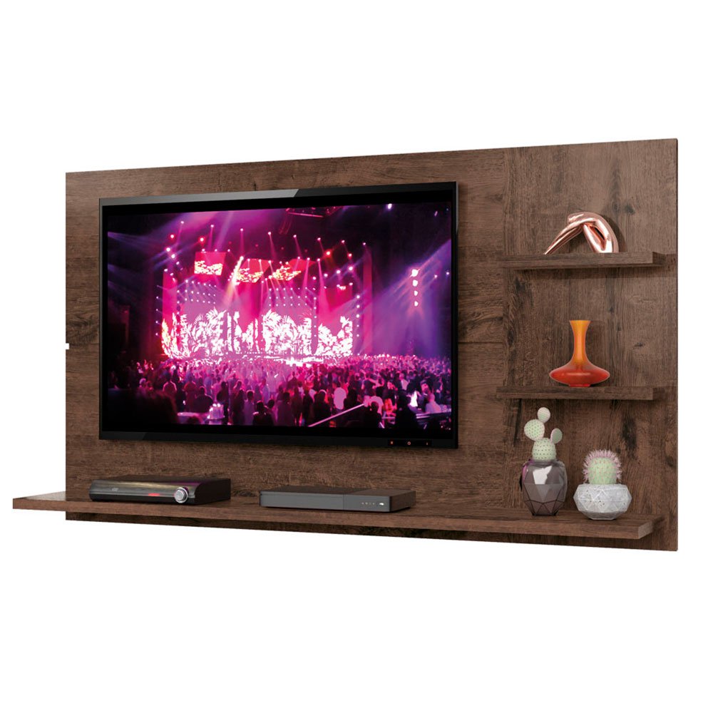 Painel Para TV de Até 49 Polegadas Em MDP New Clean Zanzini Jacarandá ...