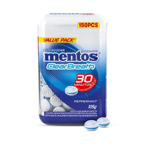 Bala Mentos 30 Minutos Peppermint 105G