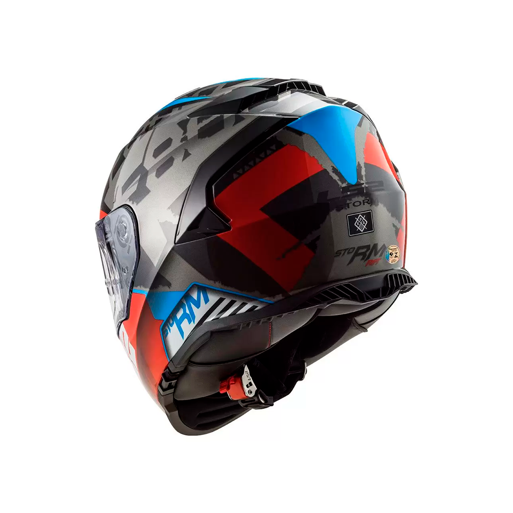Capacete LS2 FF800 Storm Sprinter Preto e Vermelho Titanium | SBS Motos