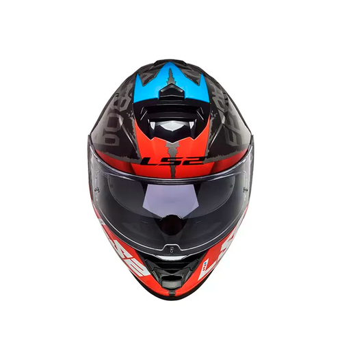 Capacete LS2 FF800 Storm Sprinter Preto e Vermelho Titanium | SBS Motos