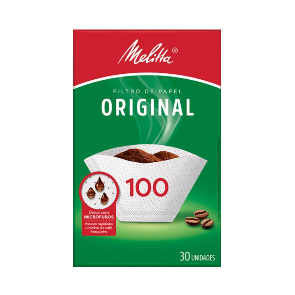 Coador De Papel Melitta N.100 Com 30 Unidades