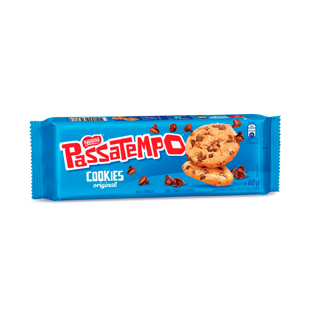 Cookie Passatempo Leite Com Gotas de Chocolate 60g | Supermercados ...