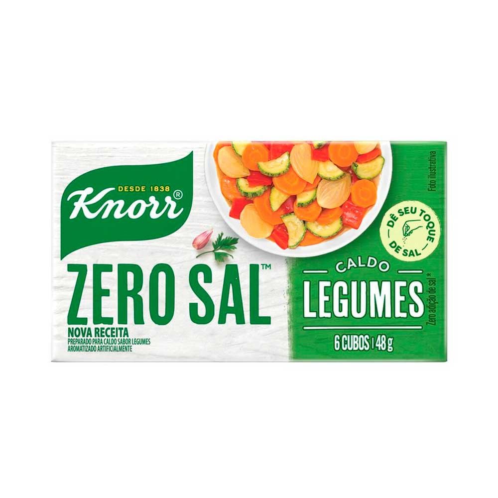 Caldo Knorr Legumes Zero Sal 48g Com 6 Cubos | Supermercados Pague Menos