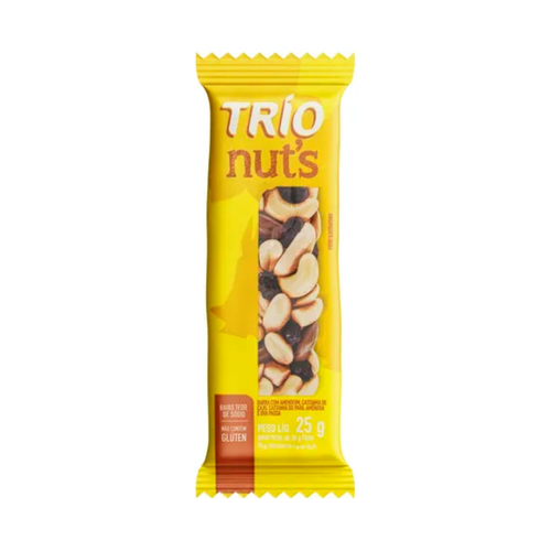 Barra de Nuts Trio Sem Glúten 25g | Supermercados Pague Menos