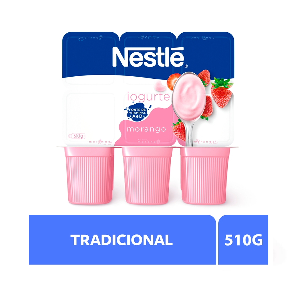 Iogurte Nestlé Morango 510g | Supermercados Pague Menos