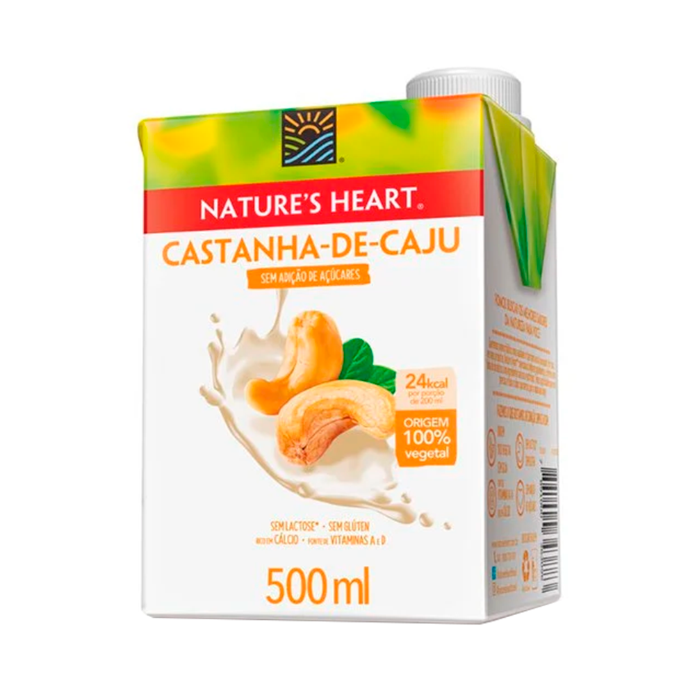 Bebida Vegetal Natures Heart Castanha De Caju 500ml Supermercados