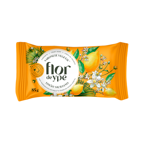 Sabonete Vegetal Flor de Ypê Limão Siciliano 85g | Supermercados Pague Menos