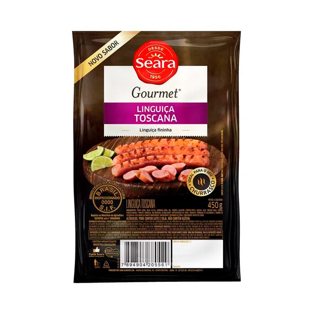 Linguiça Toscana Seara Gourmet 450g | Supermercados Pague Menos