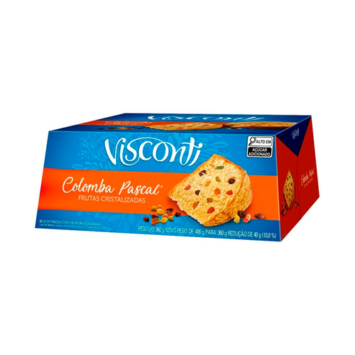 Colomba Pascal Visconti Frutas Cristalizadas 360g | Supermercados Pague Menos