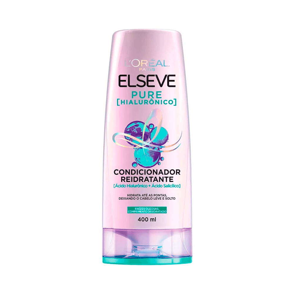 Condicionador Elseve Pure Hialurônico 400ml | Supermercados Pague Menos