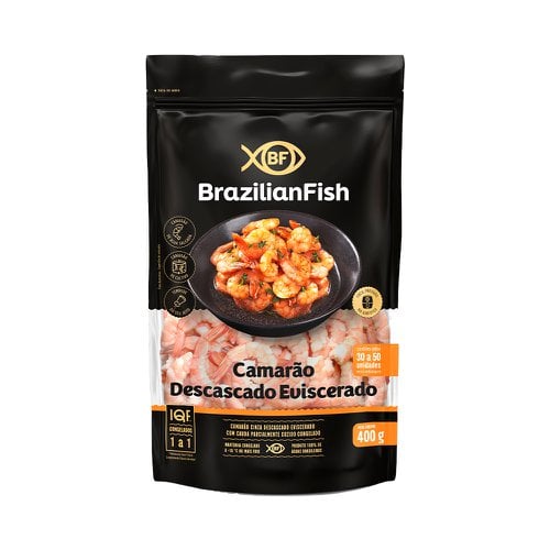 Camarão Brazilian Fish Descascado Eviscerado 400g | Supermercados Pague Menos
