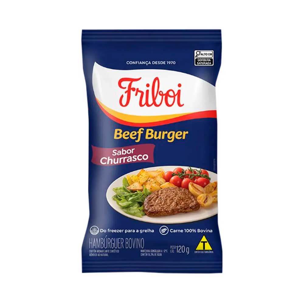 Hambúrguer Bovino Friboi Churrasco 120g | Supermercados Pague Menos