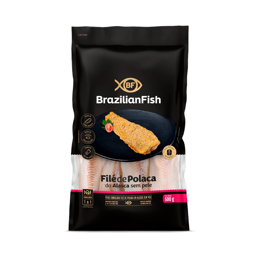 Filé de Polaca Brazilian Fish Congelado 500g | Supermercados Pague Menos