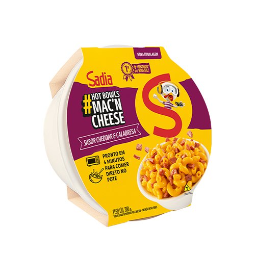 Macarrão Sadia Hot Bowls Cheddar/Calabresa 300G | Trimais