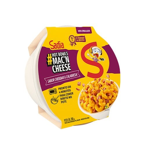 Macarrão Sadia Hot Bowls Cheddar/Calabresa 300G | Trimais