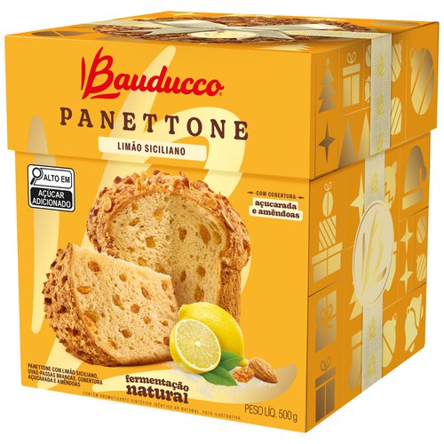 Panettone Bauducco 500g Uva e Limão | Trimais