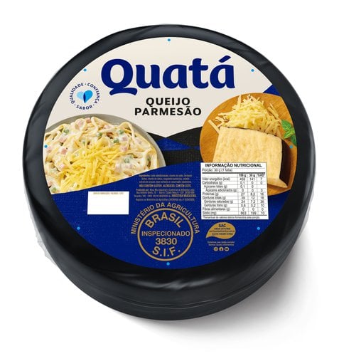 Queijo Parmesão Quatá Capa Preta 260g Peça | Trimais