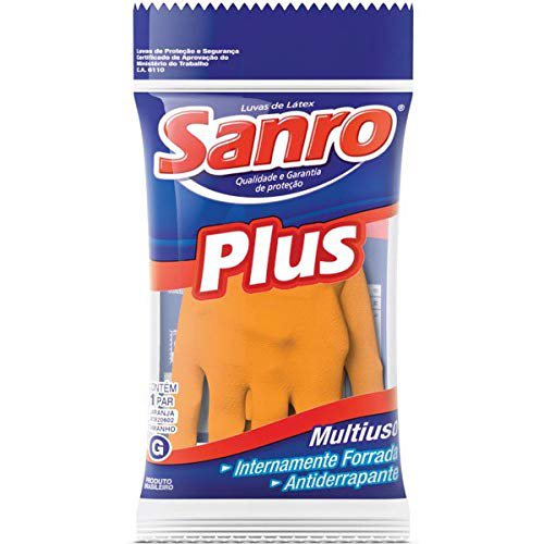 Luvas Sanro Plus Laranja M | Trimais