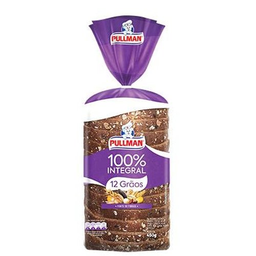 Pão Integral 12 Grãos Pullman Pacote 450g | Trimais