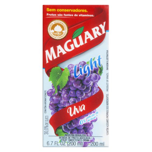 Bebida Adoçada Uva Light Maguary Caixa 200ml | Trimais
